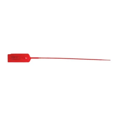 Plombering av röd plast 100 st, numrerade, längd 380 mm | PK Produkter®